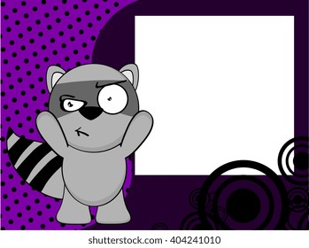 Grumpy Raccoon Emotion Frame Background Vector Stock Vector (Royalty ...