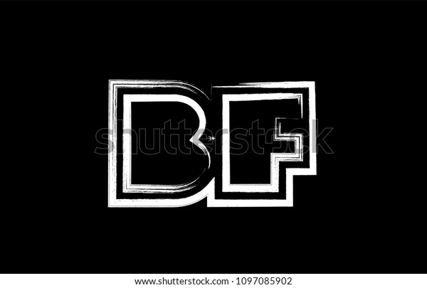 Grunge Alphabet Letter Combination Bf B Stock Vector (Royalty Free ...