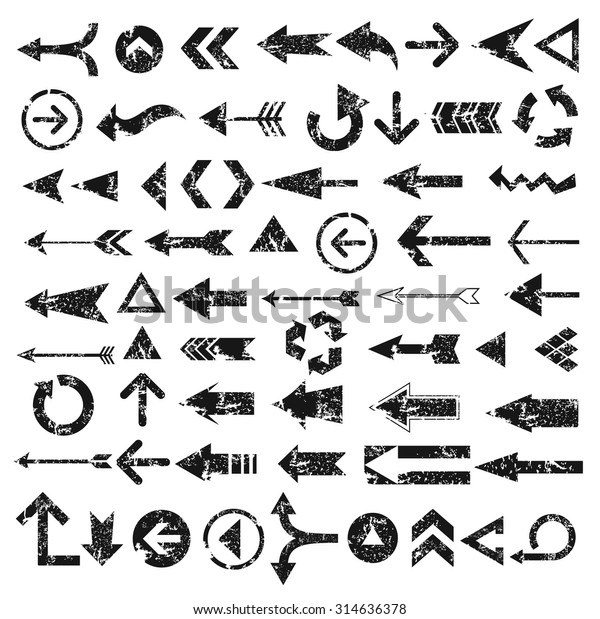 Grunge Arrows Design On White Background Stock Vector (Royalty Free ...