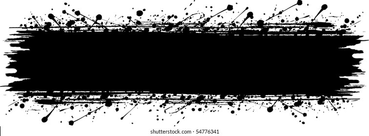 Grunge Banner Inky Dribble Strip Copy Stock Vector (Royalty Free ...