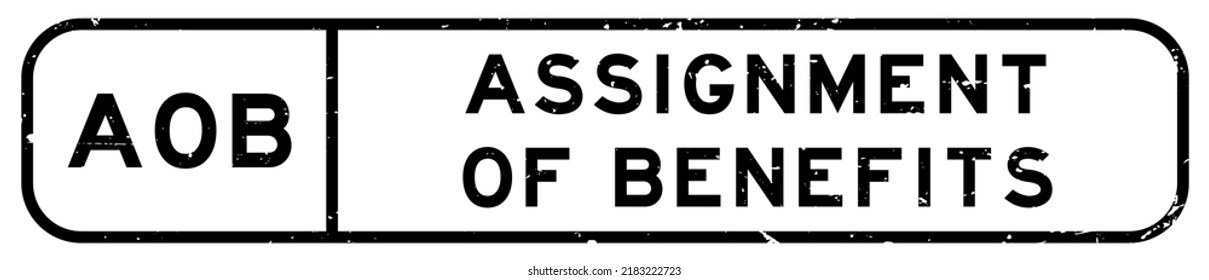 Grunge Black Aob Assignment Benefits Word Stock Vector (Royalty Free ...