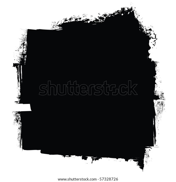 Grunge Black Roller Marks Ink Effect Stock Vector (Royalty Free ...
