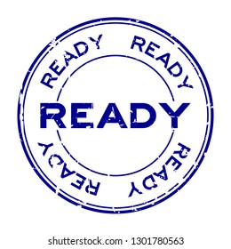 Grunge Blue Ready Round Rubber Seal Stock Vector (Royalty Free ...