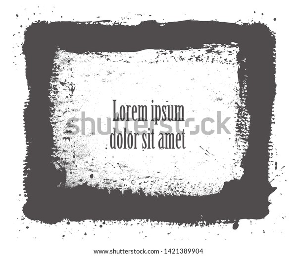 Grunge Border Frame Distressed Background Design Stock Vector (Royalty ...