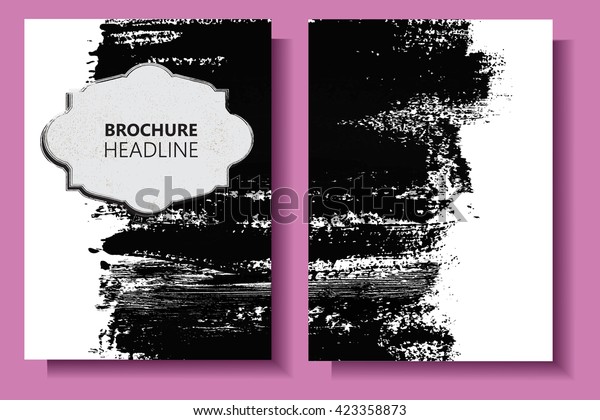 Grunge Brochure Designflyer Design Vector Template Stock Vector ...