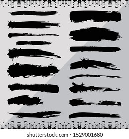 Grunge Brush Lines Vector Banner: vector de stock (libre de regalías ...