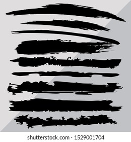 Grunge Brush Lines Vector Banner Stock Vector (Royalty Free) 1529001704 ...