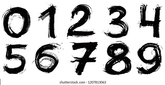 Vector Art Sketched Stylized Grunge Number Stock Vector (Royalty Free ...
