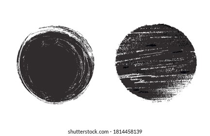 Grunge Circle Black Vector Scratched Round Stock Vector (Royalty Free ...