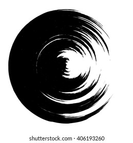 Grunge Circle Frame Vector Illustration Stock Vector (Royalty Free ...
