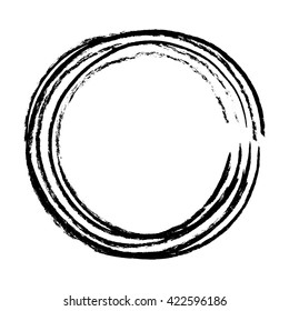 Grunge Circle Frame Vector Illustration Stock Vector (Royalty Free ...
