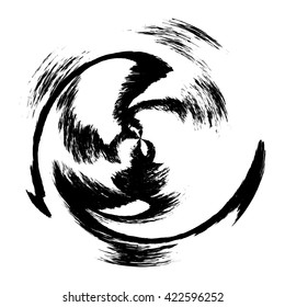 Grunge Circle Frame Vector Illustration Stock Vector (Royalty Free ...