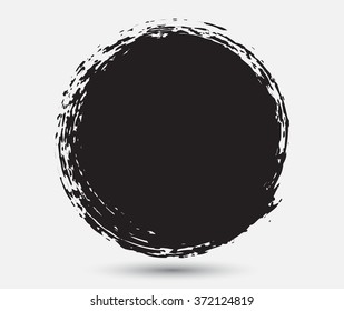 Grunge Circlegrunge Round Shapevector Illustration Stock Vector ...