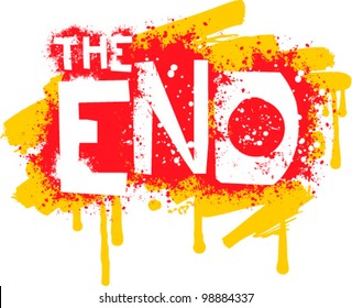 Grunge Color Ending Screen Stock Vector (Royalty Free) 98884337 ...