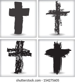 Grunge Cross Stock Vector (Royalty Free) 154275608 | Shutterstock