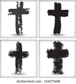 Grunge Cross Stock Vector (Royalty Free) 154275608 | Shutterstock