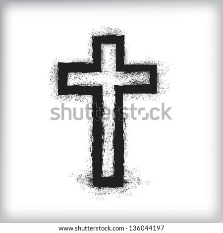 Grunge Cross Stock Vector (Royalty Free) 136044197 - Shutterstock