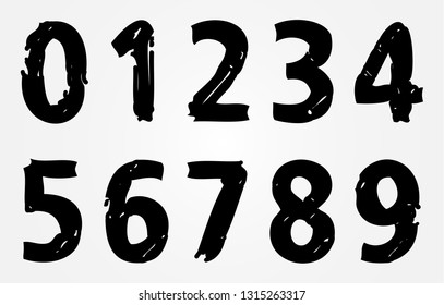 Grunge Distressed Numbers Stock Vector (Royalty Free) 1315263317 ...