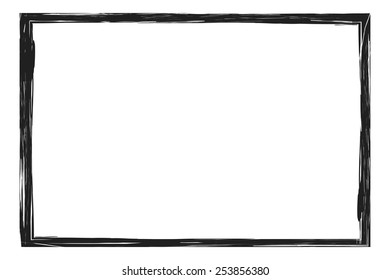 Grunge Distressed Rough Frame Border Stock Vector (Royalty Free ...