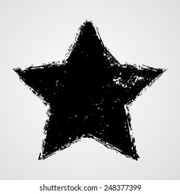 Grunge Distressed Star Shapes Vector Illustration: vector de stock ...