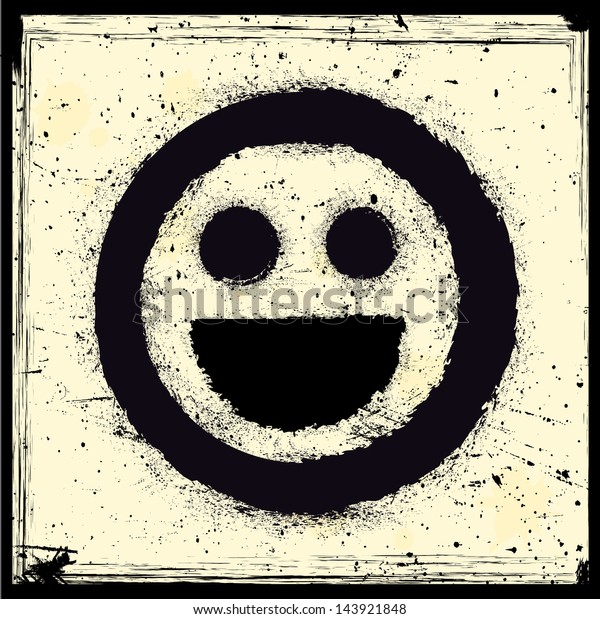 Grunge Emoticon Stock Vector (Royalty Free) 143921848 | Shutterstock