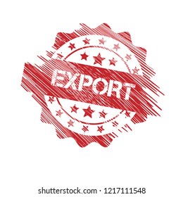 Grunge Export Emblem Label Badge Logo Stock Vector (Royalty Free ...