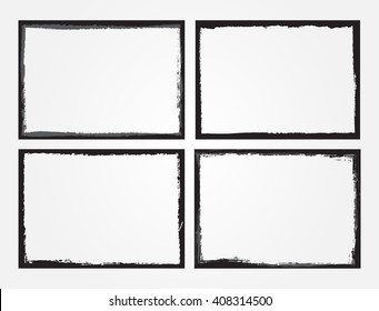 Grunge Frame Setgrunge Backgroundsvector Distress Frames Stock Vector ...