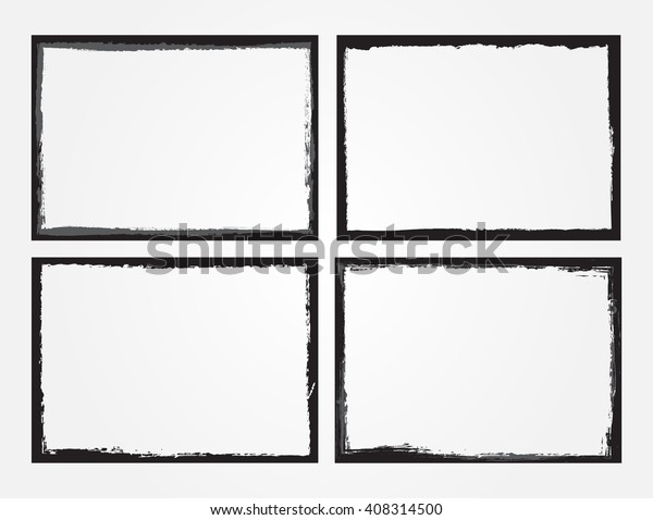 Grunge Frame Setgrunge Backgroundsvector Distress Frames Stock Vector ...