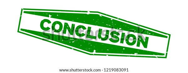 Grunge Green Conclusion Word Hexagon Rubber Stock Vector (Royalty Free ...
