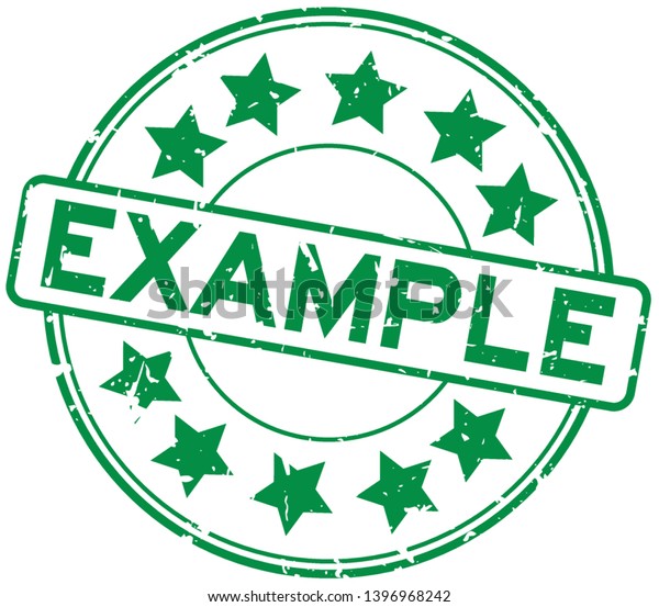 Grunge Green Example Word Star Icon Stock Vector (Royalty Free ...