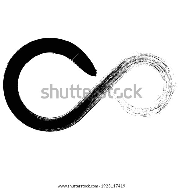 Grunge Infinity Symbol Distressed Paint Brush Stock Vector (Royalty ...