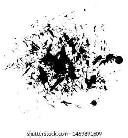 Grunge Ink Splatter Paintbrush Vector Art Stock Vector (Royalty Free ...