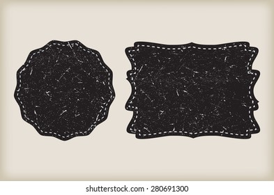 Grunge Labelvector Distress Badge Stock Vector (Royalty Free) 758663077