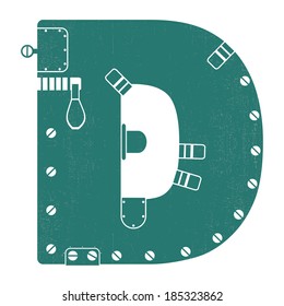 Grunge Letter D Isolated On White Stock Vector (Royalty Free) 185323862 ...