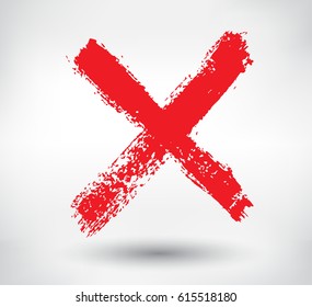 Grunge Letter X Vector Cross Sign Stock Vector (Royalty Free) 615518180 ...