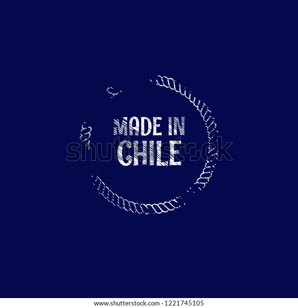 Grunge Made Chile Emblem Label Badgeseal Stock Vector (Royalty Free ...