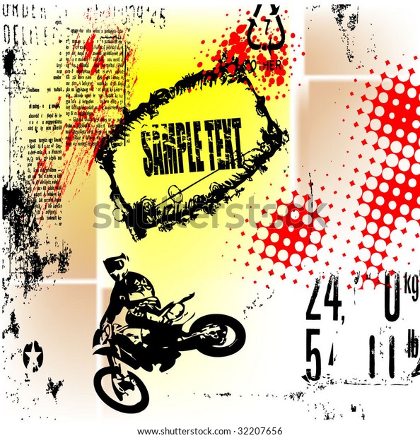 Grunge Motorcycle Background Vector Stock Vector (Royalty Free ...