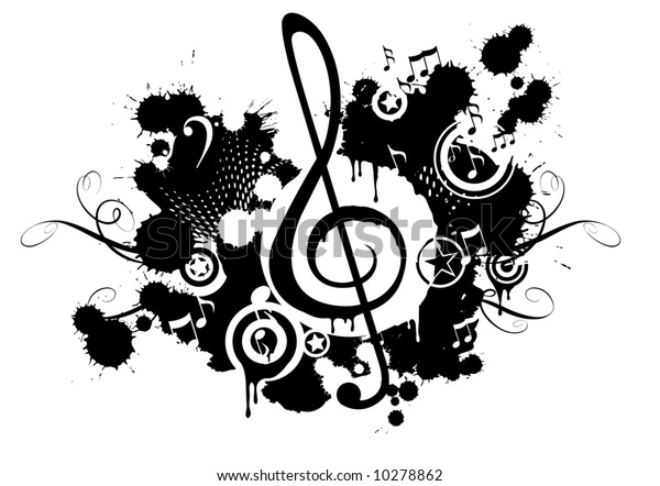 Grunge Music Stock Vector (Royalty Free) 10278862 | Shutterstock
