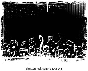 Grunge Music Background Stock Vector (Royalty Free) 34206148