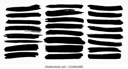 Grunge Paint Stripe Vector Brush Stroke Stock Vector (Royalty Free ...