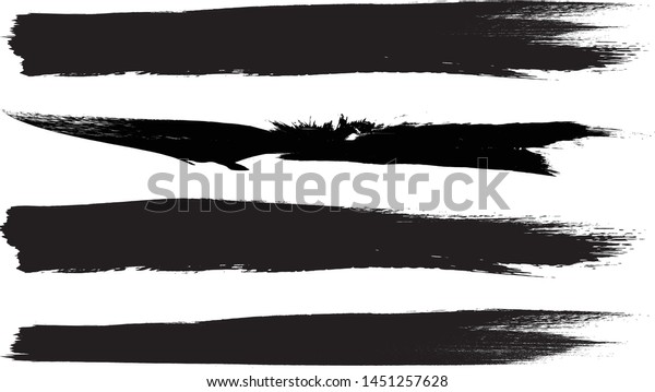 Grunge Paint Stripe Vector Brush Stroke Stock Vector (Royalty Free ...
