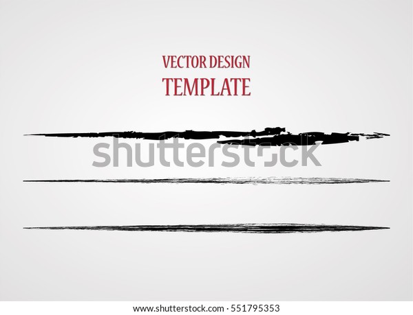 Grunge Paint Stripe Vector Brush Stroke Stock Vector (Royalty Free ...