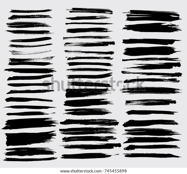 Grunge Paint Stripe Vector Brush Stroke Stock Vector (Royalty Free ...