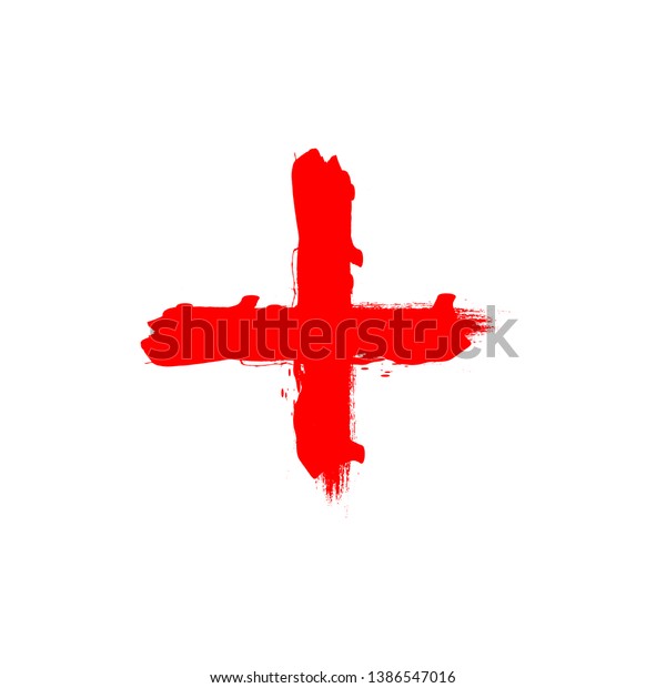 Grunge Plus Sign Cross Symbol Vector Stock Vector (Royalty Free ...