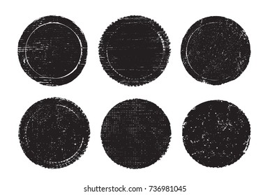 Grunge Post Stamps Vector Distress Shapes Stock Vector (Royalty Free ...