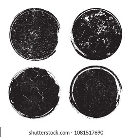 Grunge Post Stampsdistressed Round Bannersframesvector Stock Vector ...
