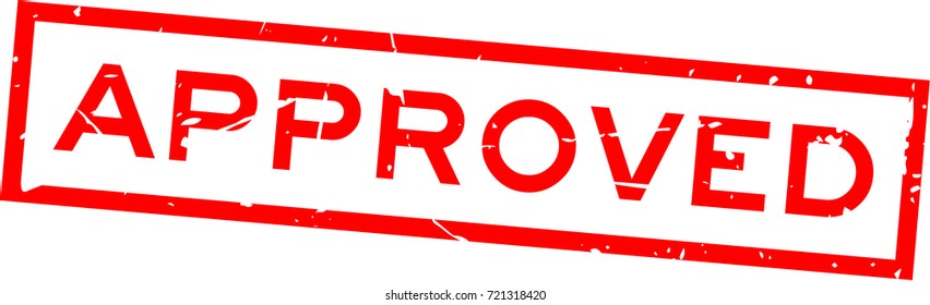 Grunge Red Approved Wording Square Rubber Stock Vector (Royalty Free ...