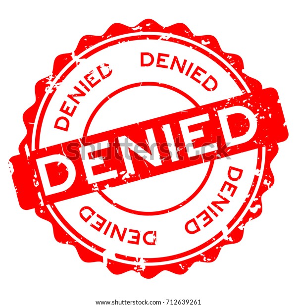 Grunge Red Denied Wording Round Rubber Stock Vector (Royalty Free ...