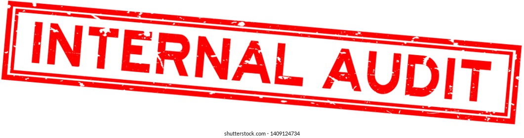 Grunge Red Internal Audit Word Square Stock Vector (Royalty Free ...
