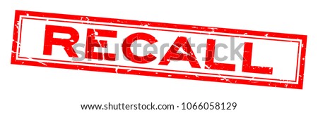 Grunge Red Recall Word Square Rubber Stock Vector (Royalty Free ...